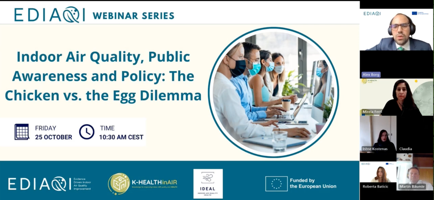 Recap of KHEALTHinAIR and EDIAQI project Webinar - Indoor Air Quality, Public Awareness and ...